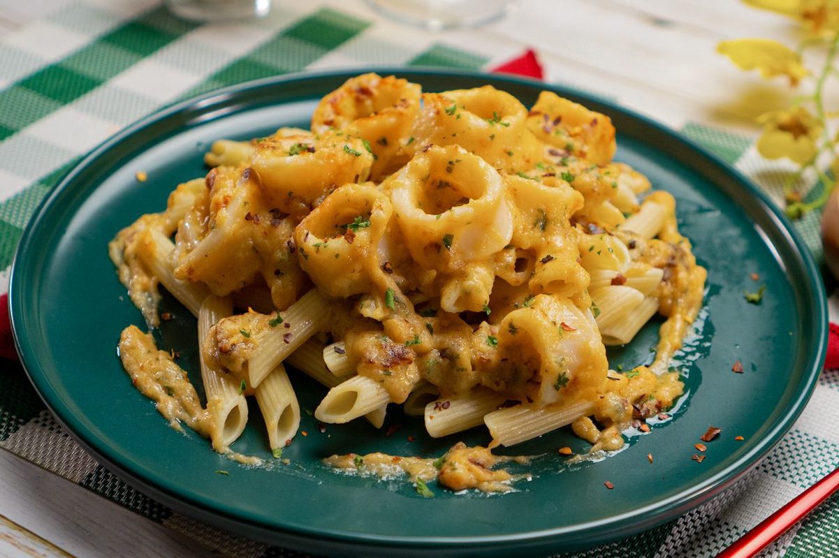 Calamari and Penne - Squid Pasta - Trust The Chef